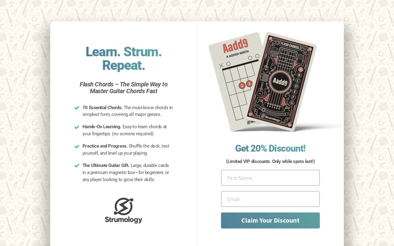Strumology - Flash Chords - guitar chord flash cards